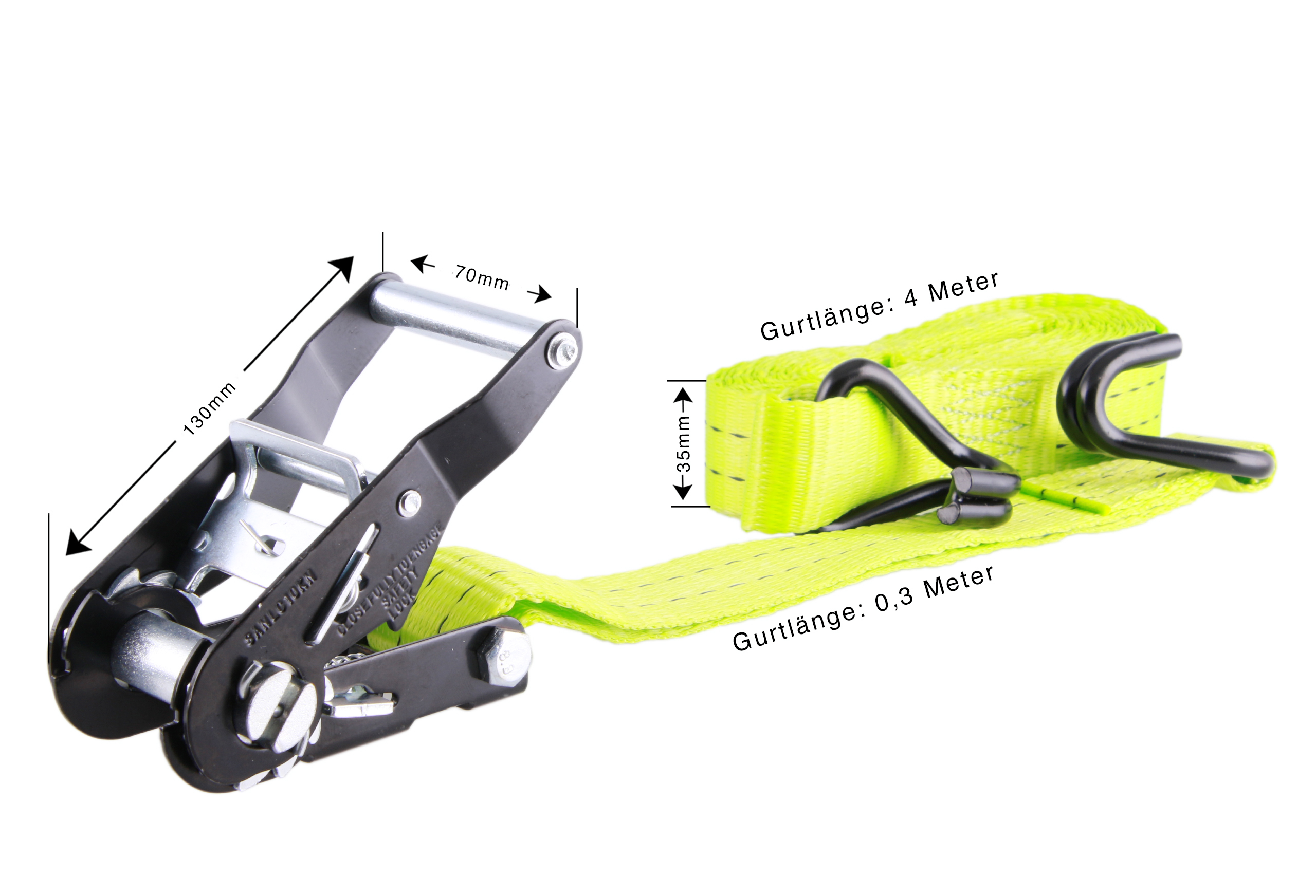 2er-Set, 4 m Zurrgurte, 35mm, 1000 daN, STF 220 daN » Kaufen